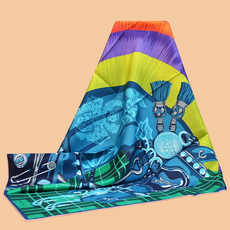 HuaJun-2-Store-Exclusively-made-in-stock-Cheval-Punk-90-silk-square ...