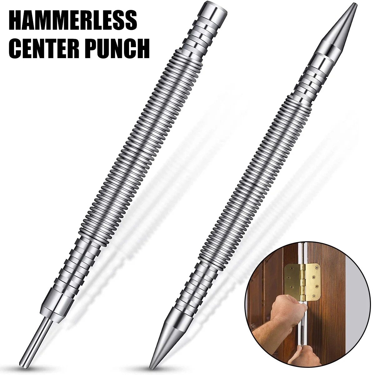 Spring-Center-Punch-General-Woodworking-Metal-Drill-Hammerless-Dual ...