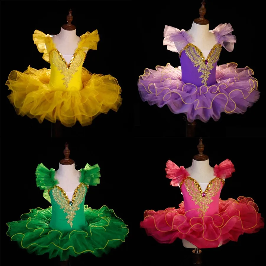 Kids Toddler Ballet Tutu Dancing Dress Children Swan Lake Costumes ...