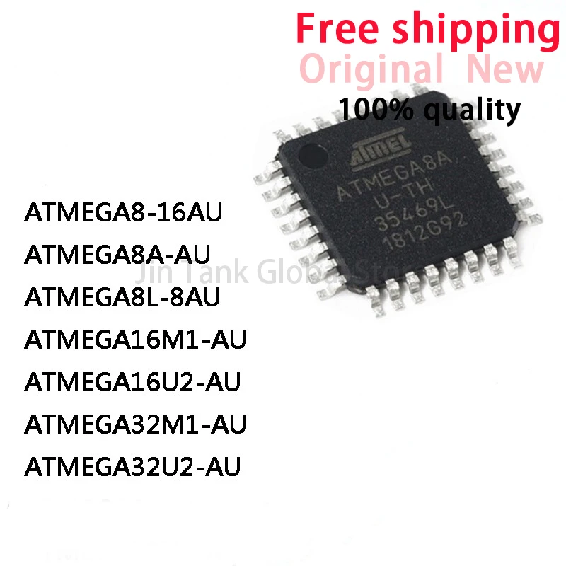 2Pcs-New-ATMEGA8-16AU-ATMEGA8A-AU-ATMEGA8A-ATMEGA8L-8AUATMEGA16M1-ATMEGA16U2-ATMEGA32M1 ...