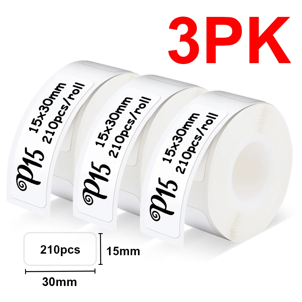 3Rolls-P15-Label-for-P15-Wireless-Bluetooth-Thermal-Label-Printer ...