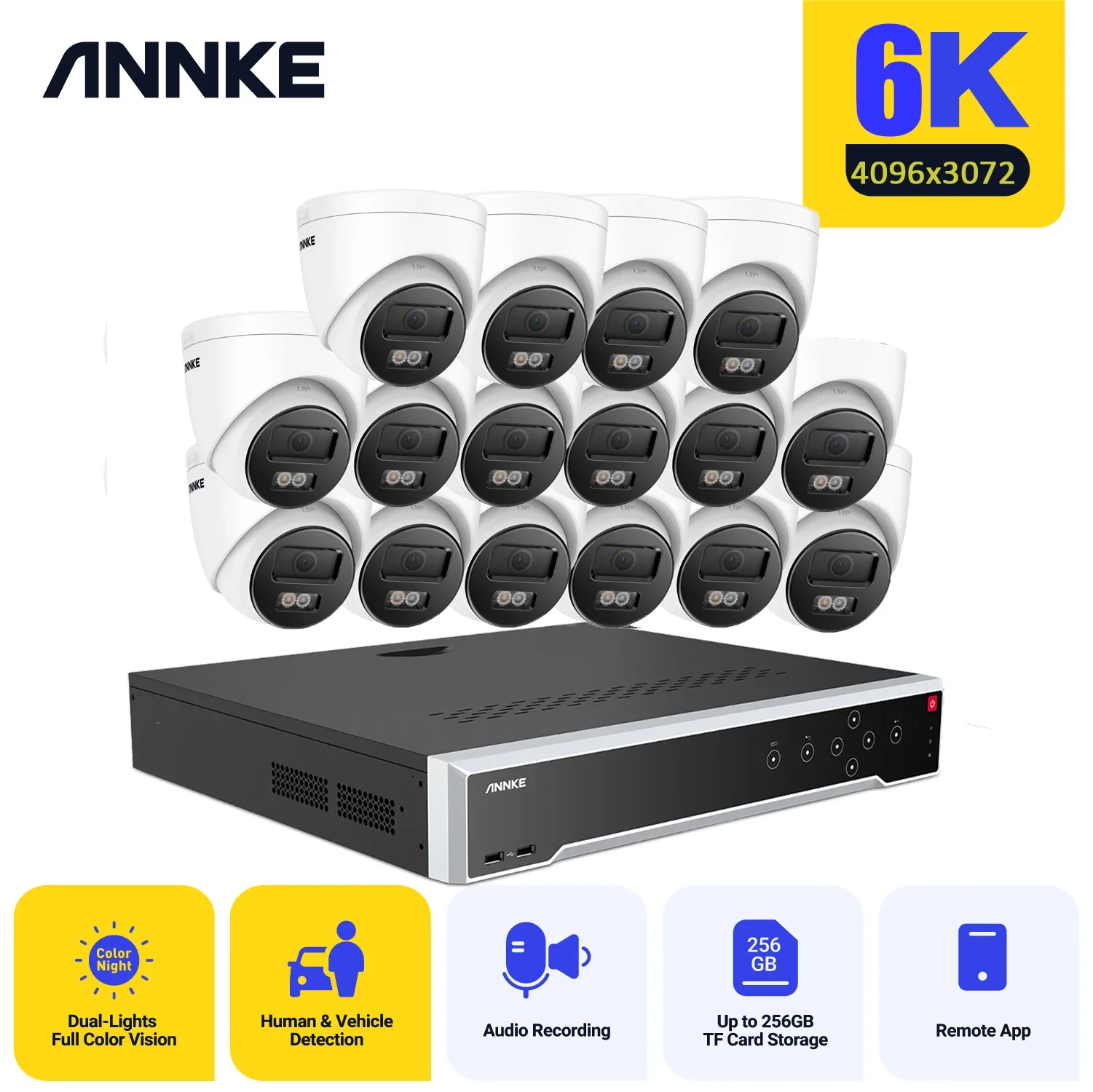 Annke-32CH-NVR-12MP-HD-IP-Security-Camera-Poe-6K-Dual-Light-Audio-Fixed ...