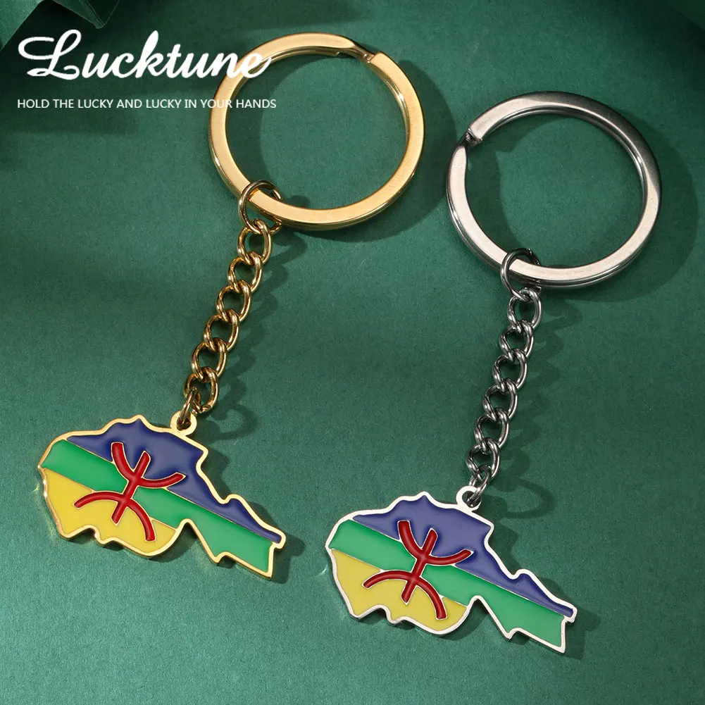 Lucktune-Drip-Oil-Berber-Map-keychain-North-Africa-Berbers-Flag ...