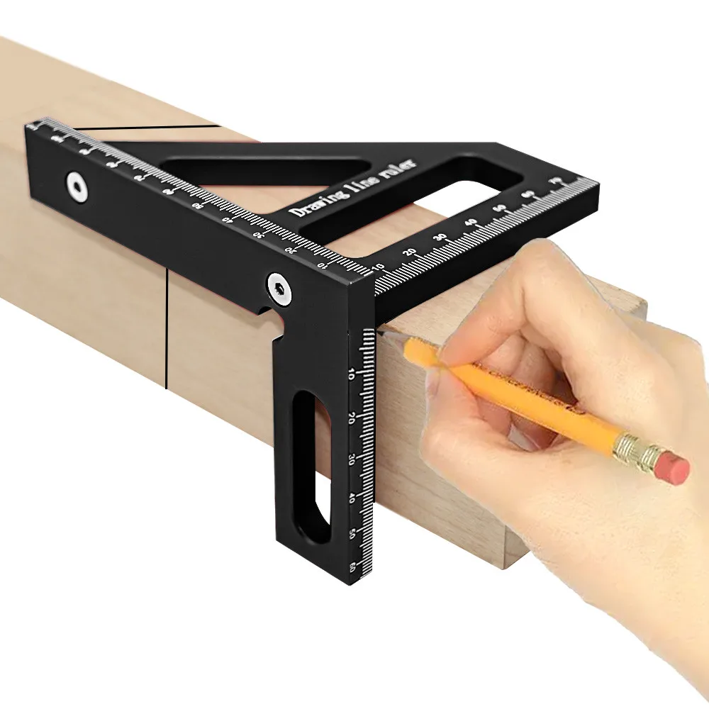 Carpenter-Square-Woodworking-Square-Protractor-Aluminum-Miter-Triangle ...