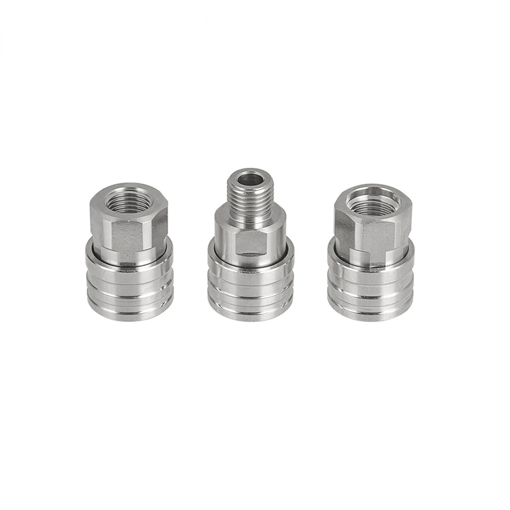 Stainless Steel 1/4" Quick Connector Plug Set With 1/4 NPT Thread High ...