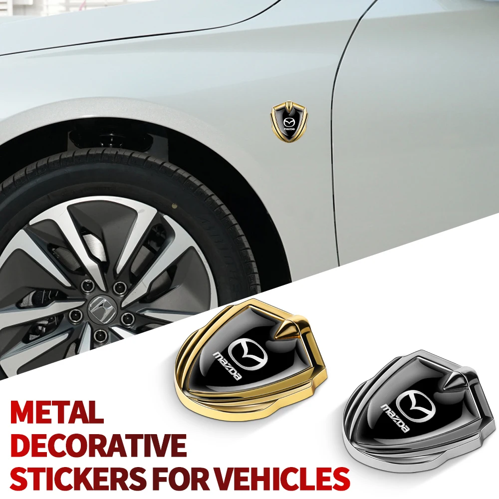 1PCS 3D Metal Shield Emblem Car Side Fender Body Trunk Badge Sticker ...