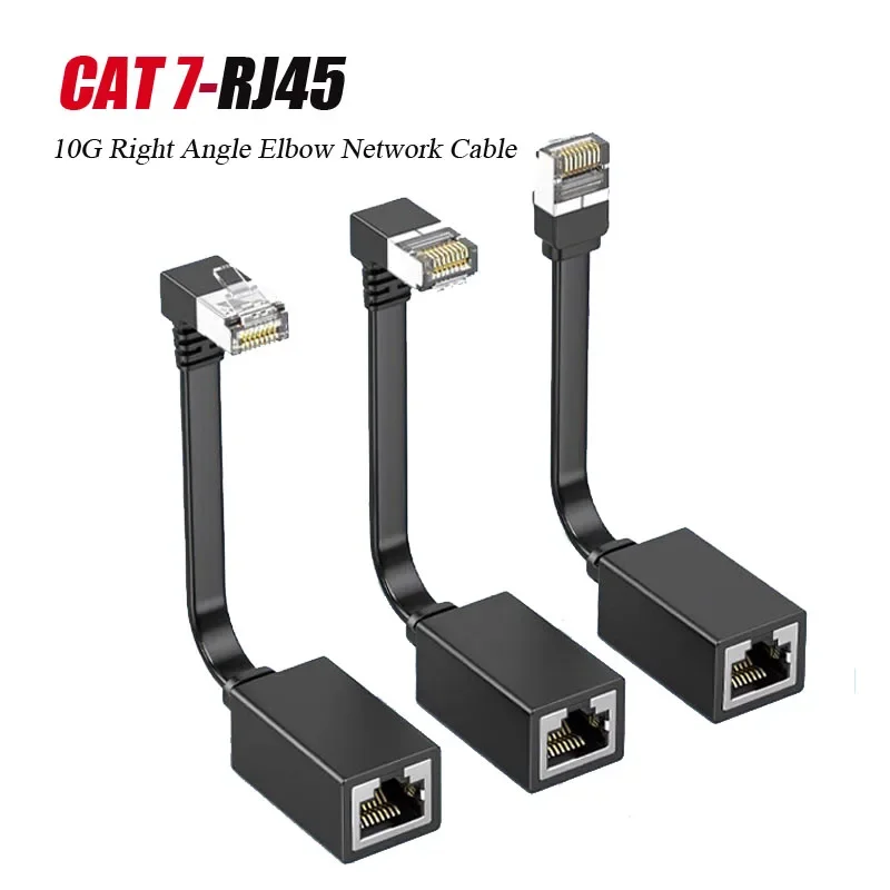 CAT7-RJ45-Network-Cable-Connector-90-Degree-rj45-Extension-Line-Ultra ...