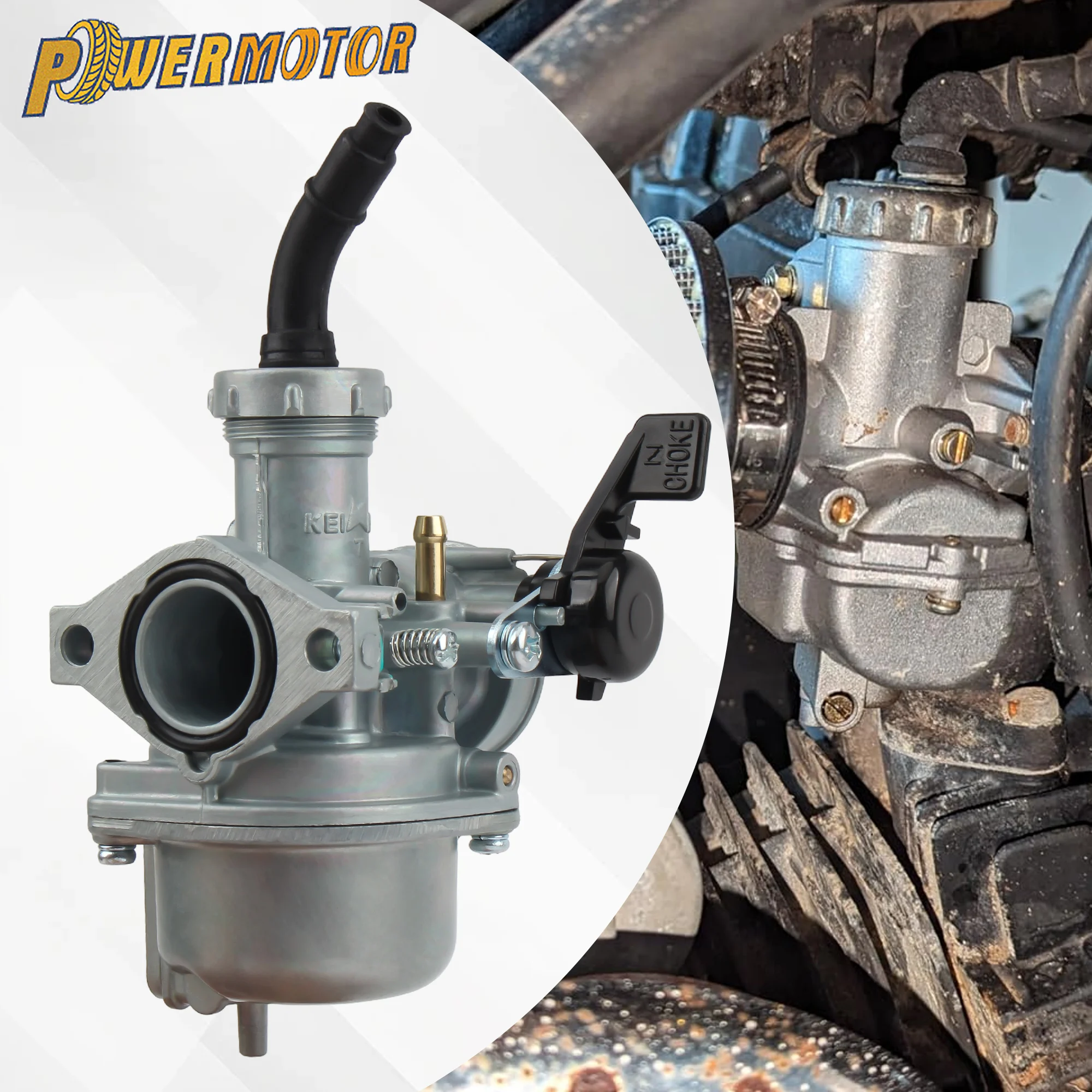 PZ22 22mm Motorcycle Carburetor Engine Carb For Keihin KAYO Apollo ...
