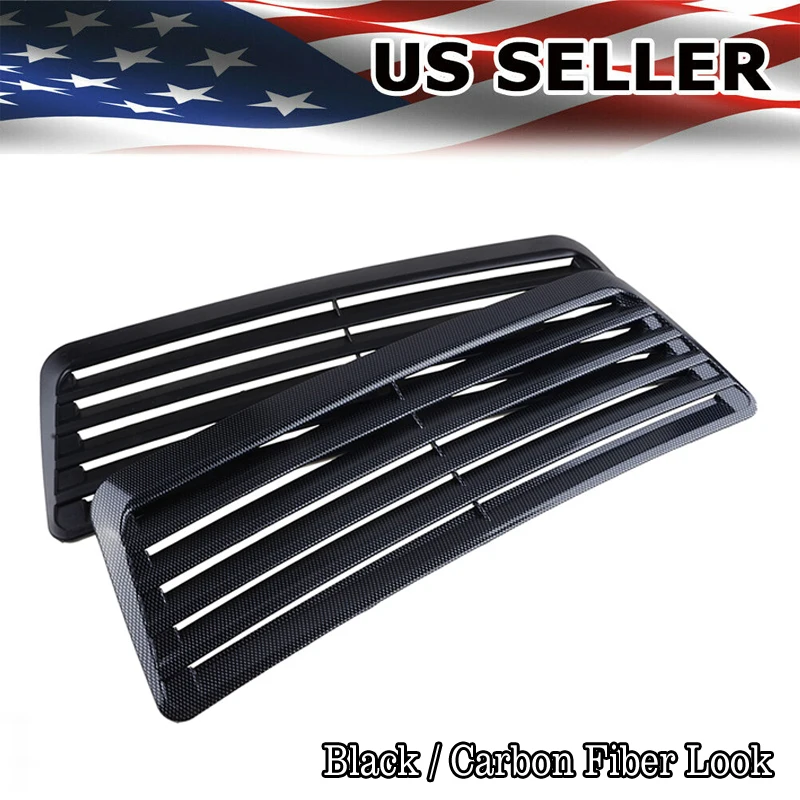 1Pcs Decorative Bonnet Vent Fender Car Engine Louver Hood Universal Air ...