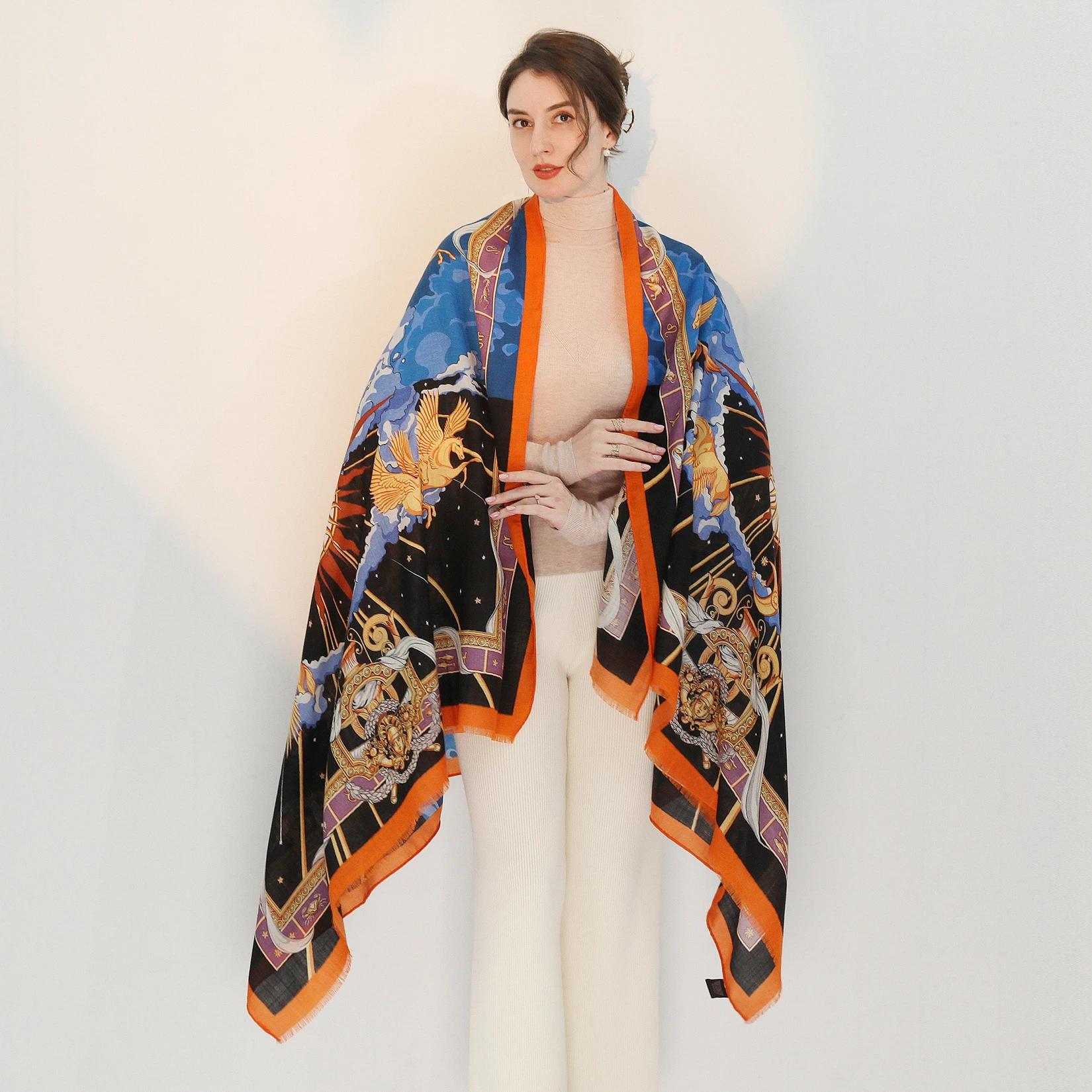 100-wool-Bufanda-Mujer-Wool-Poncho-Head-Women-Lady-Warm-Shawl-Stoles ...