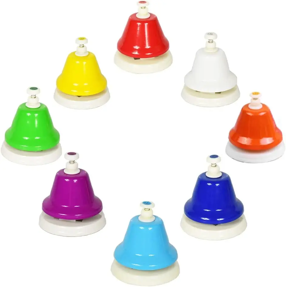 Aiersi-Desk-Bells-Hand-Bells-8-Notes-Music-Bells-Percussion-Instrument ...