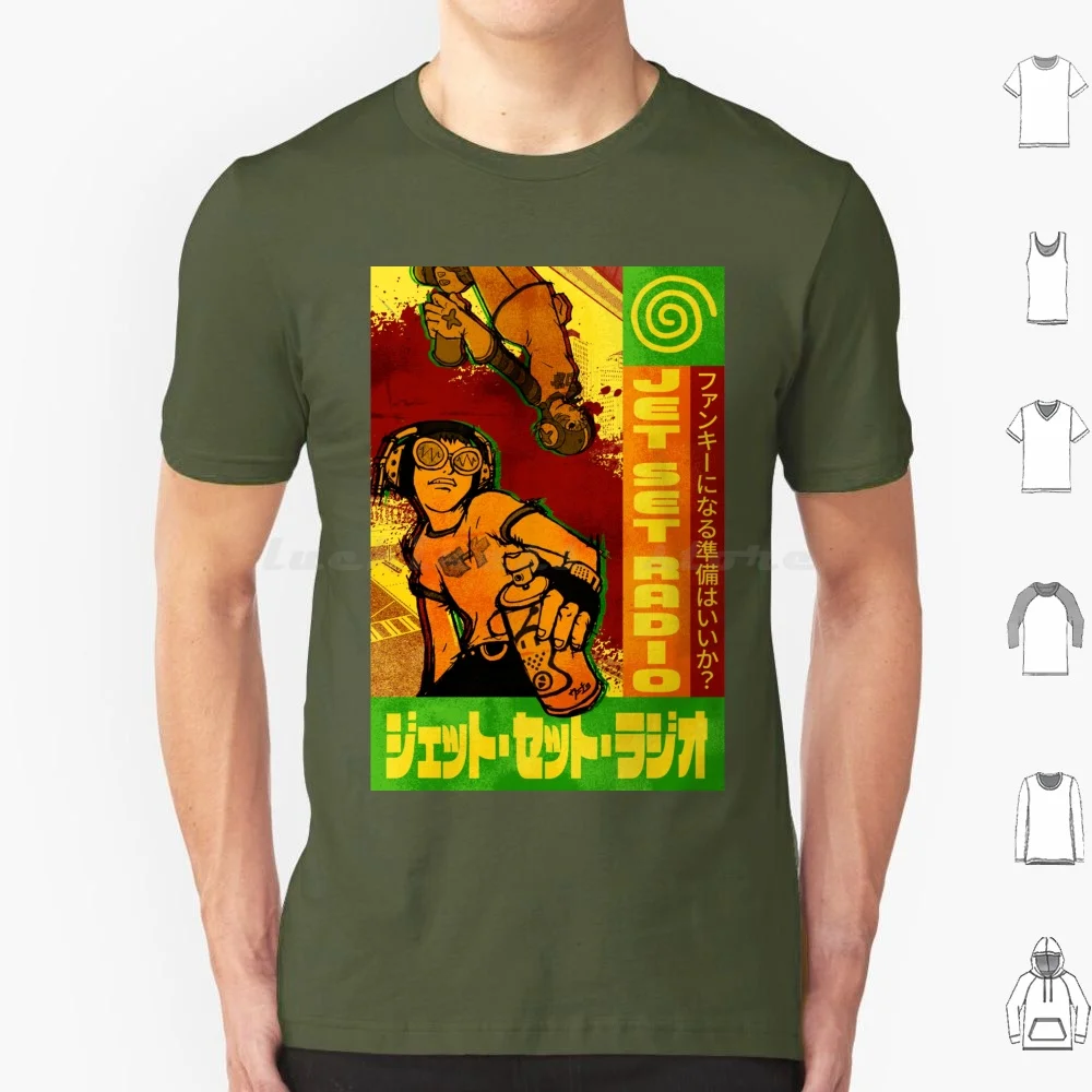 Jet Set Radio Vintage Japanese Poster T Shirt Cotton Men Women DIY ...