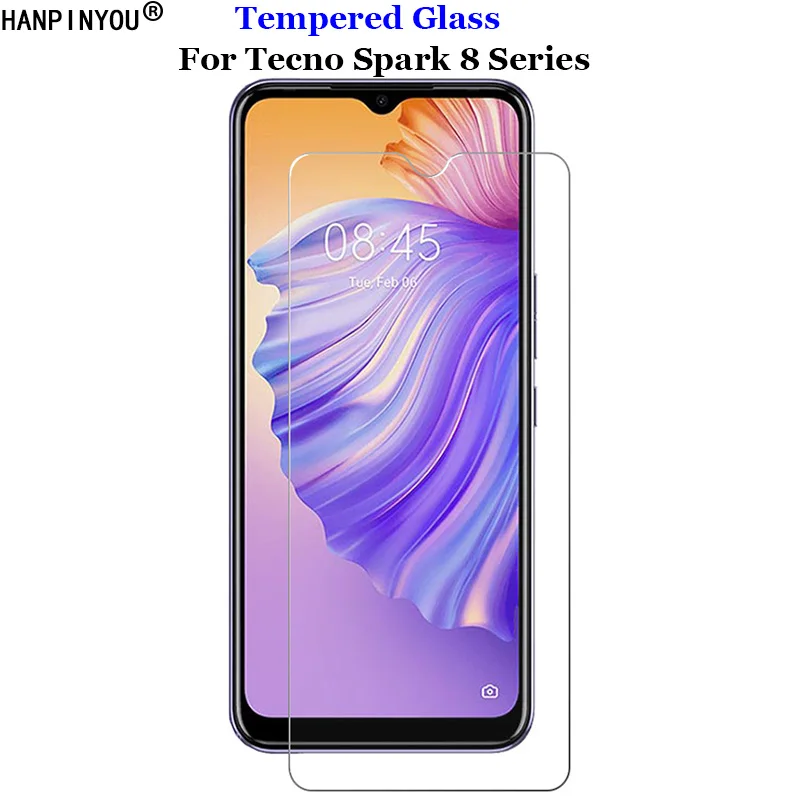 For Tecno Spark 9 9t 8 8t Pro P 8c 8p Clear Tempered Glass 9h 2.5d ...