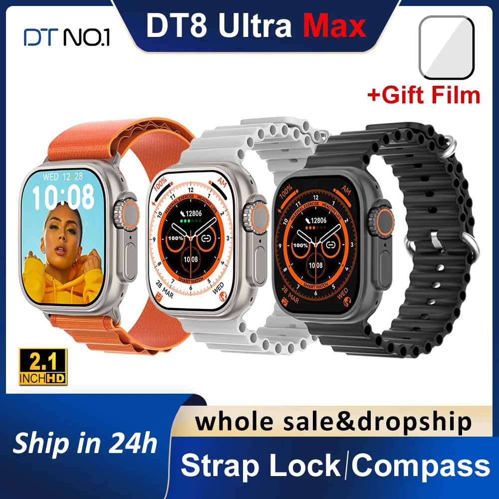 2023 DT8 Ultra Max Ultra สมาร์ทวอท์ชสำหรับชาย2.1นิ้ว49มม.Call ผู้หญิง ...