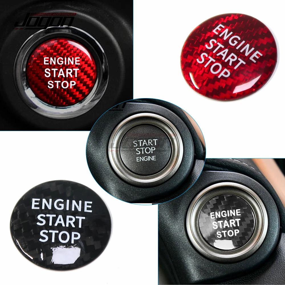 Carbon-Fiber-Car-Ignition-Engine-Start-Stop-Switch-Button-Sticker ...