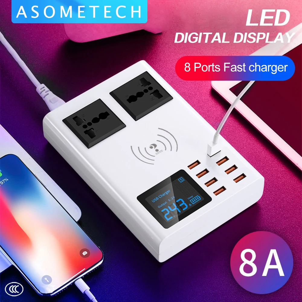 8-Ports-Wireless-Charger-Led-Digital-Display-USB-Charger-For-Android ...