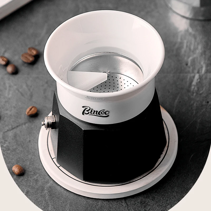CAFETIERE,Small--Tamper à café pour pot Moka, anneau de dosage de ...
