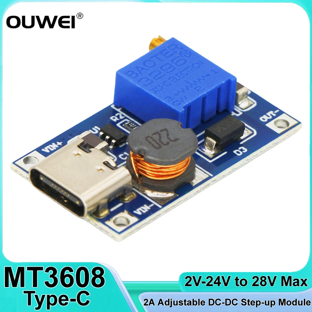 Step-Up-M-dulo-Booster-Ajust-vel-para-Arduino-M-dulo-de-Alimenta-o ...