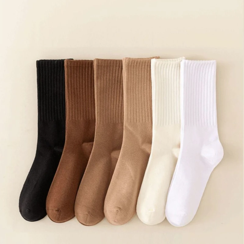6-pair-Lot-Women-Solid-Color-Socks-Long-Tube-Ankle-Short-Sock-Stockings ...