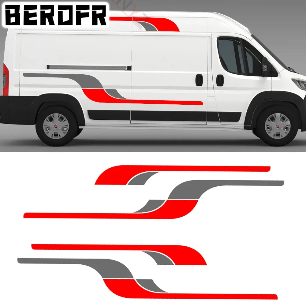 4PCS Car Door Side Stickers For Citroen Relay Jumper Fiat Ducato ...