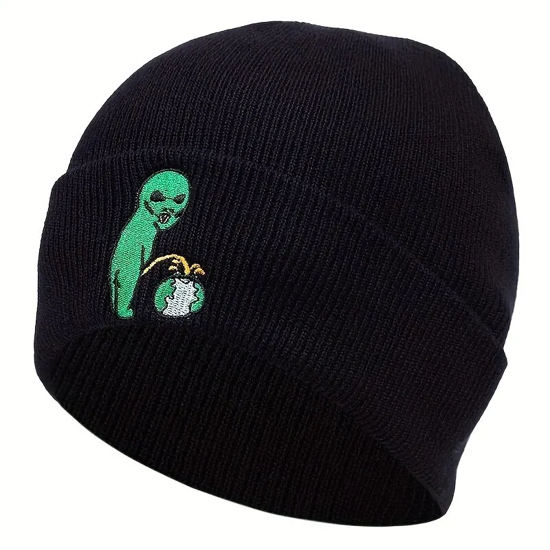 Unisex-Alien-Embroidery-Beanies-Autumn-Winter-Warm-Hat-Hip-Cap-Beanie ...