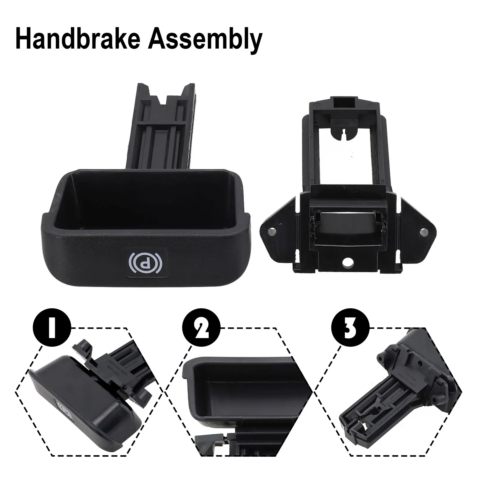 1x-Black-PC-ABS-Car-Handbrake-Parking-Brake-Release-Handle-Base ...