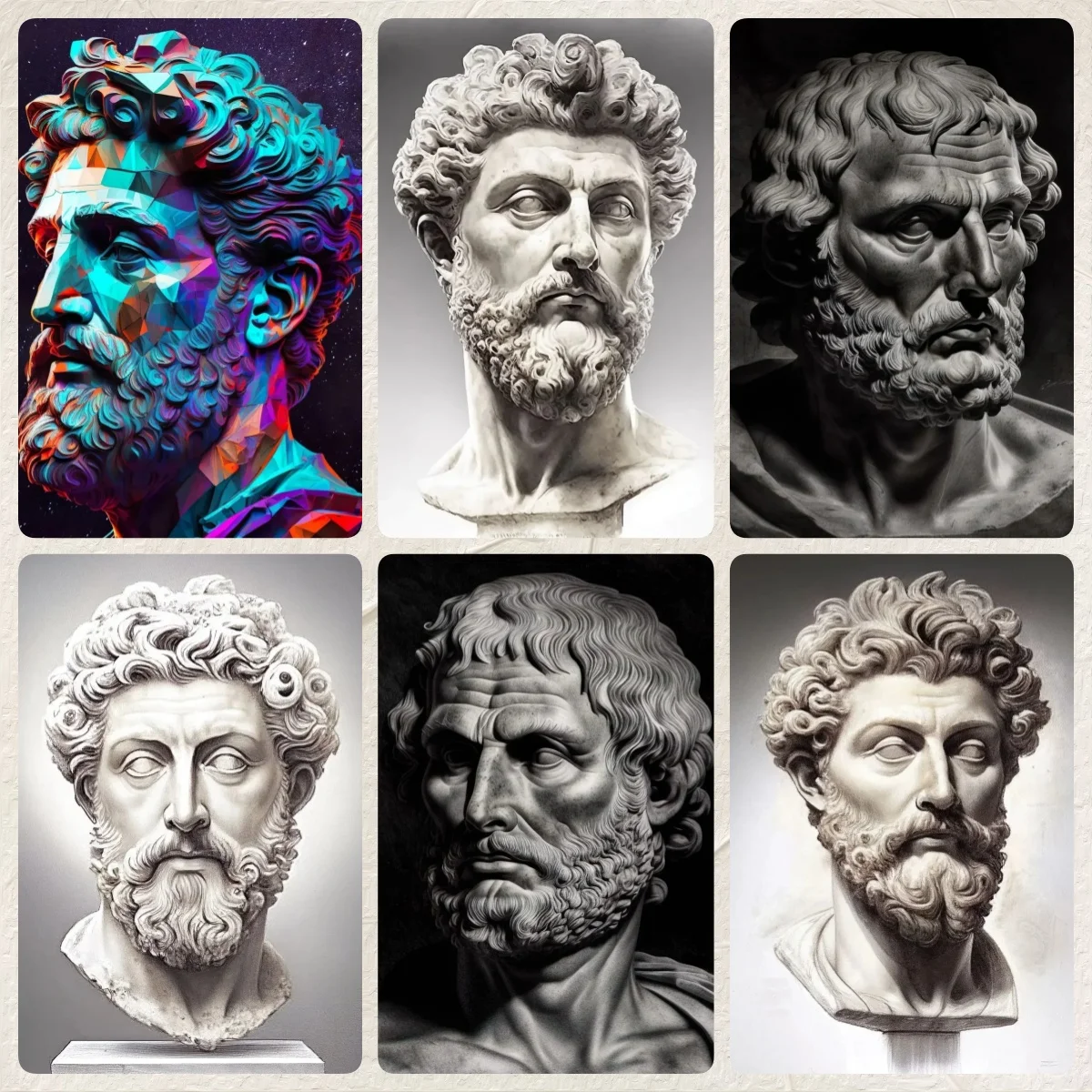 Stoicism-Sculpture-Philosopher-Wall-Art-Poster-Canvas-Painting-for-Room ...