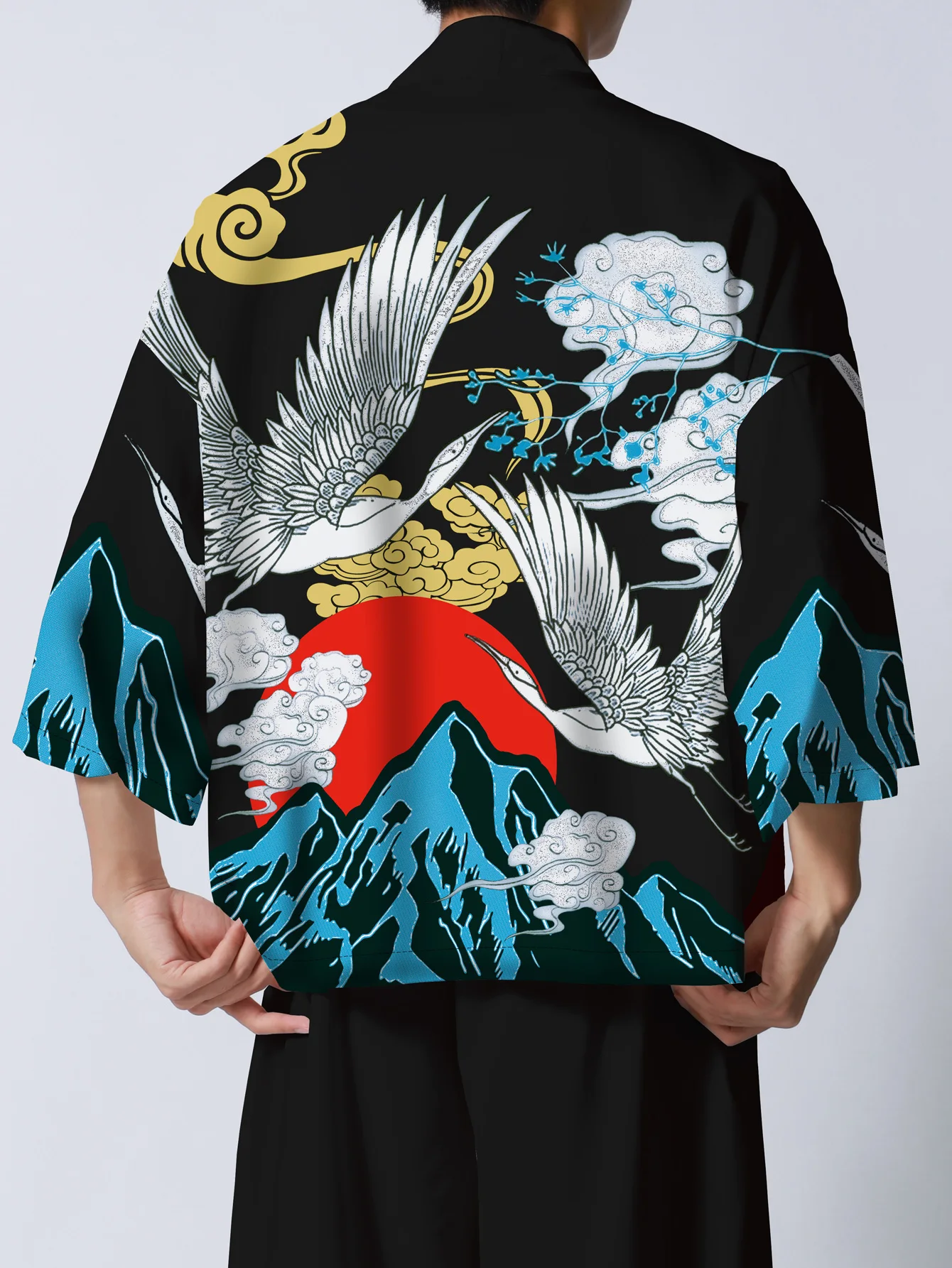 C-rdigan-Kimono-con-estampado-japon-s-para-hombre-camisa-hawaiana-de ...