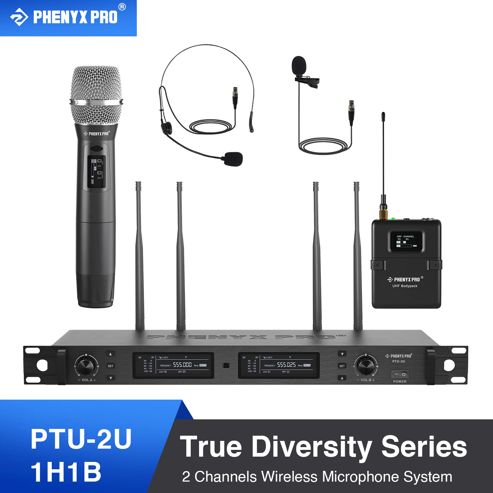 Phenyx-Pro-Wireless-Microphone-System-True-Diversity-Dual-Cordless-Mic-Set-w-Auto-Scan-2x1000 ...