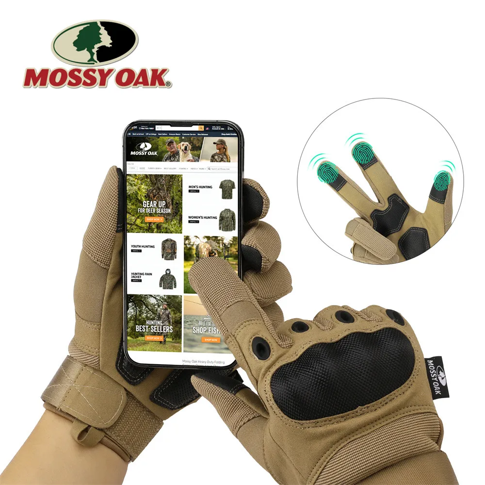 Mossy Oak Military Touch Screen Tactical Gloves Combat Airsoft Hiking ...