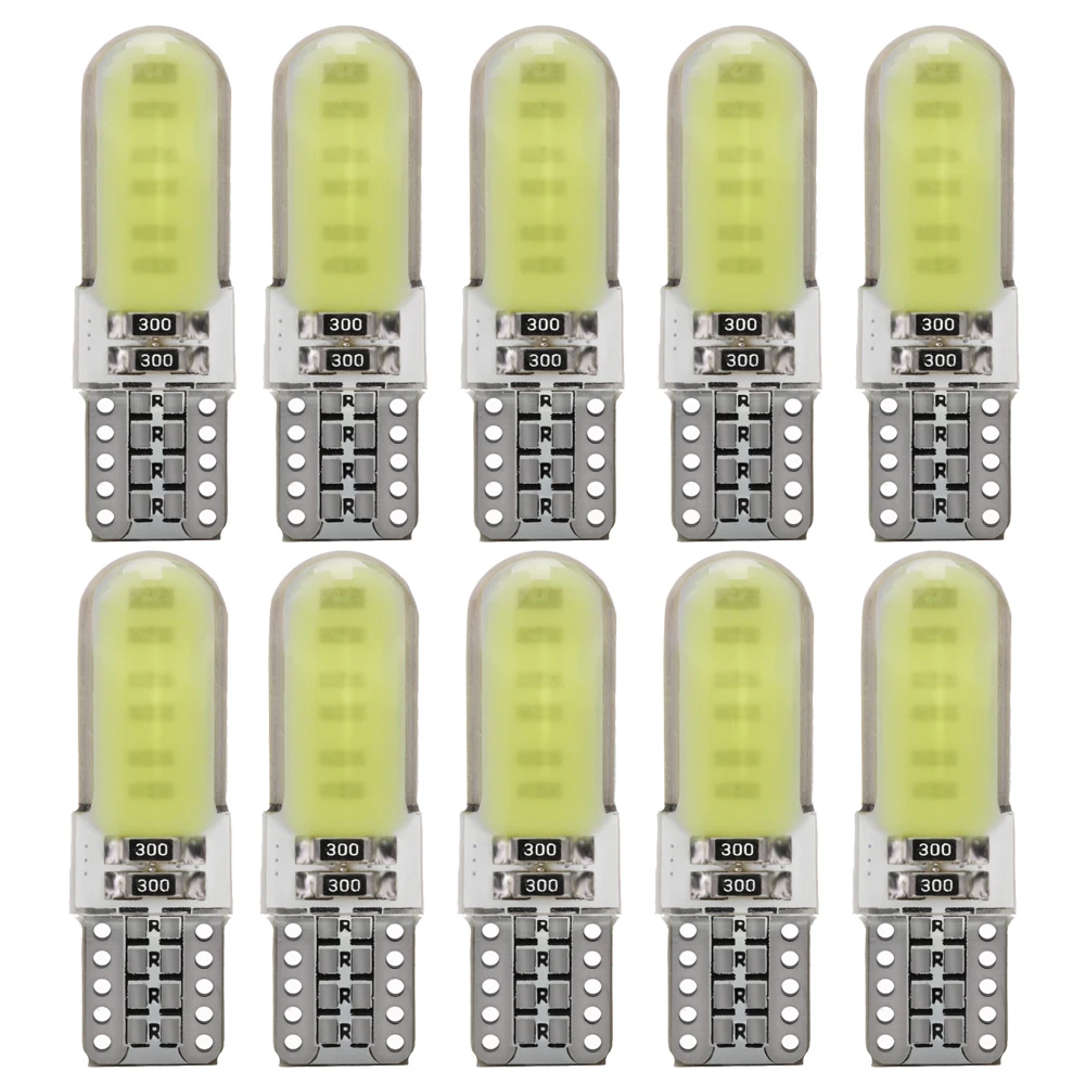 10Pcs 12V T10 COB 12Smd Led 자동 인테리어 전구 화이트 Led 자동차 사이드 웨지 전구 라이센스 램프 ...
