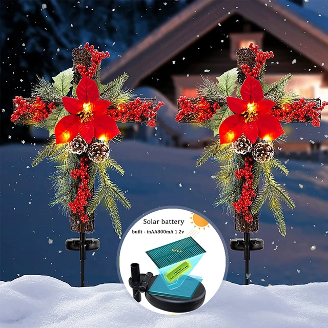 Blue Light Outdoor Christmas Lighted Wreath