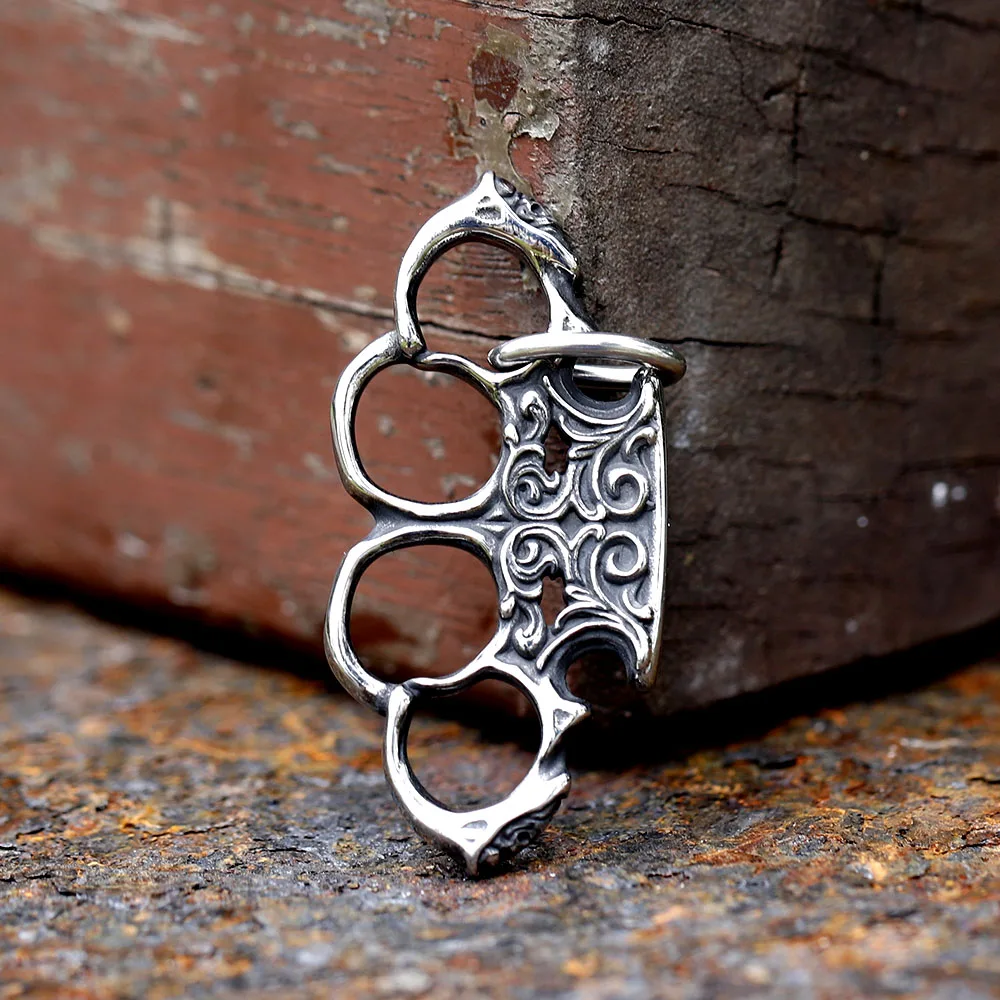Stainless-Steel-Metal-Brass-Knuckles-Pendant-for-Men-Design-exclusivo ...