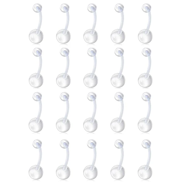 Navel Piercing Retainer Pregnancy 14G Spiral Belly Button Navel Ring ...