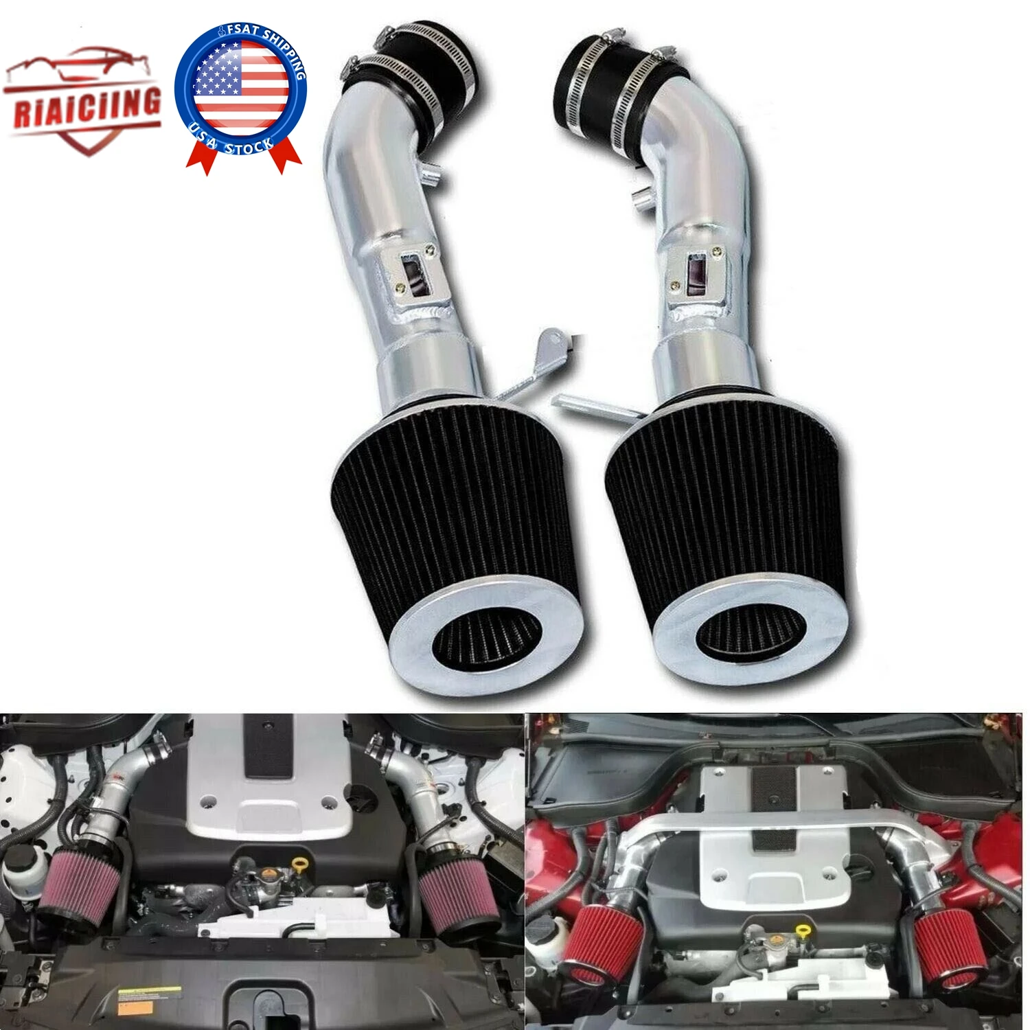 Hot Sale Air Intakes Parts High Flow Cold Air Intake System Filter Kit For Infiniti G37 3.7l 08 ...