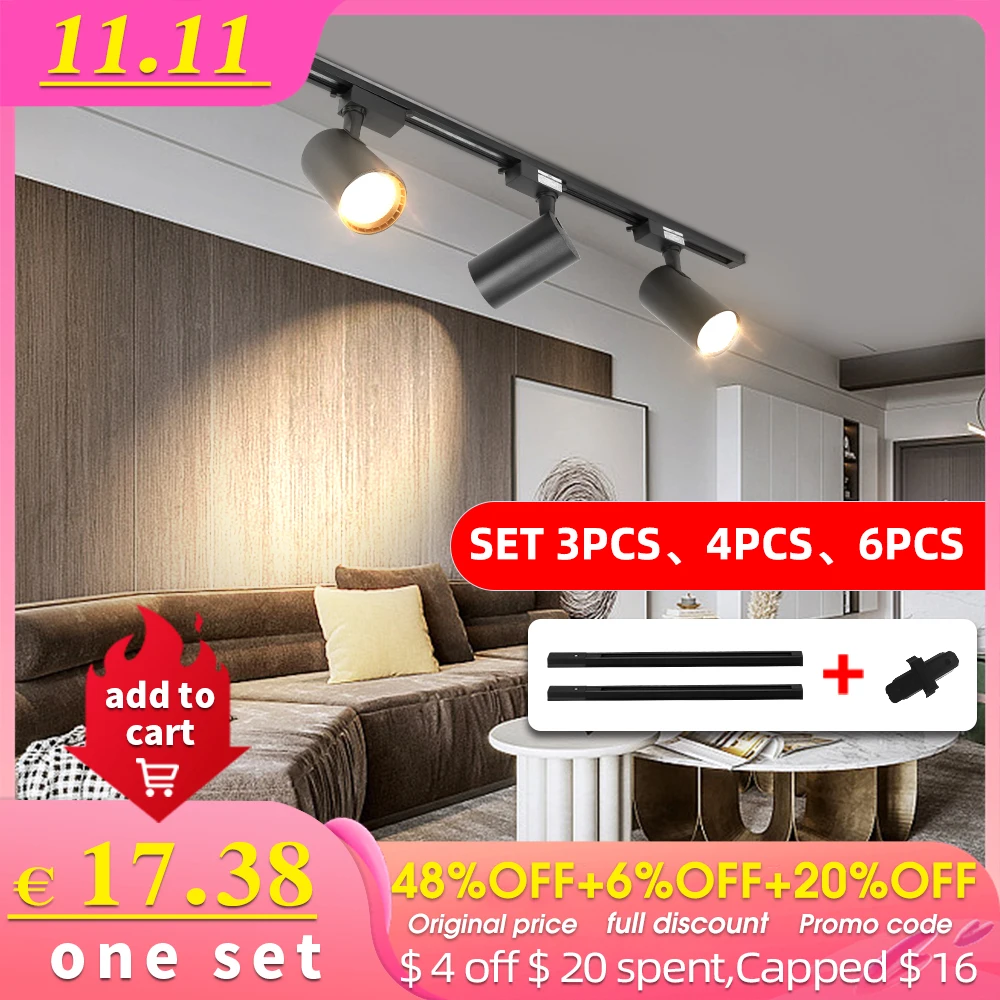Track-Lighting-Fixture-COB-Full-Set-Led-Bedroom-Store-Spotlight-Lustre ...