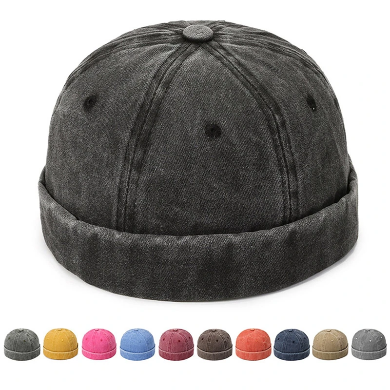 Retro Women Men Brimless Beanie Hat Cap Spring Autumn Breathable Cotton ...