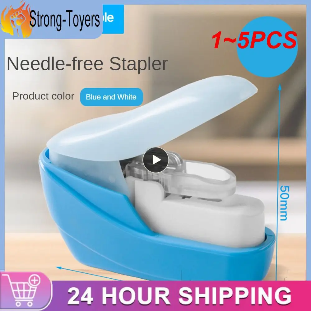 1-5PCS-No-Nails-No-Staples-Stapling-Machine-Mini-Cute-Book-Stapleless ...