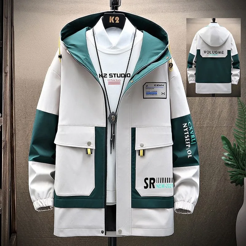 2024 Spring and Autumn New Fashion Trend Printed Hooded Coat Men's ...