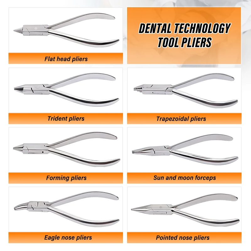 Dental-Orthodontic-Plier-Stainless-Steel-Dentist-Forceps-Flat-Sharp ...