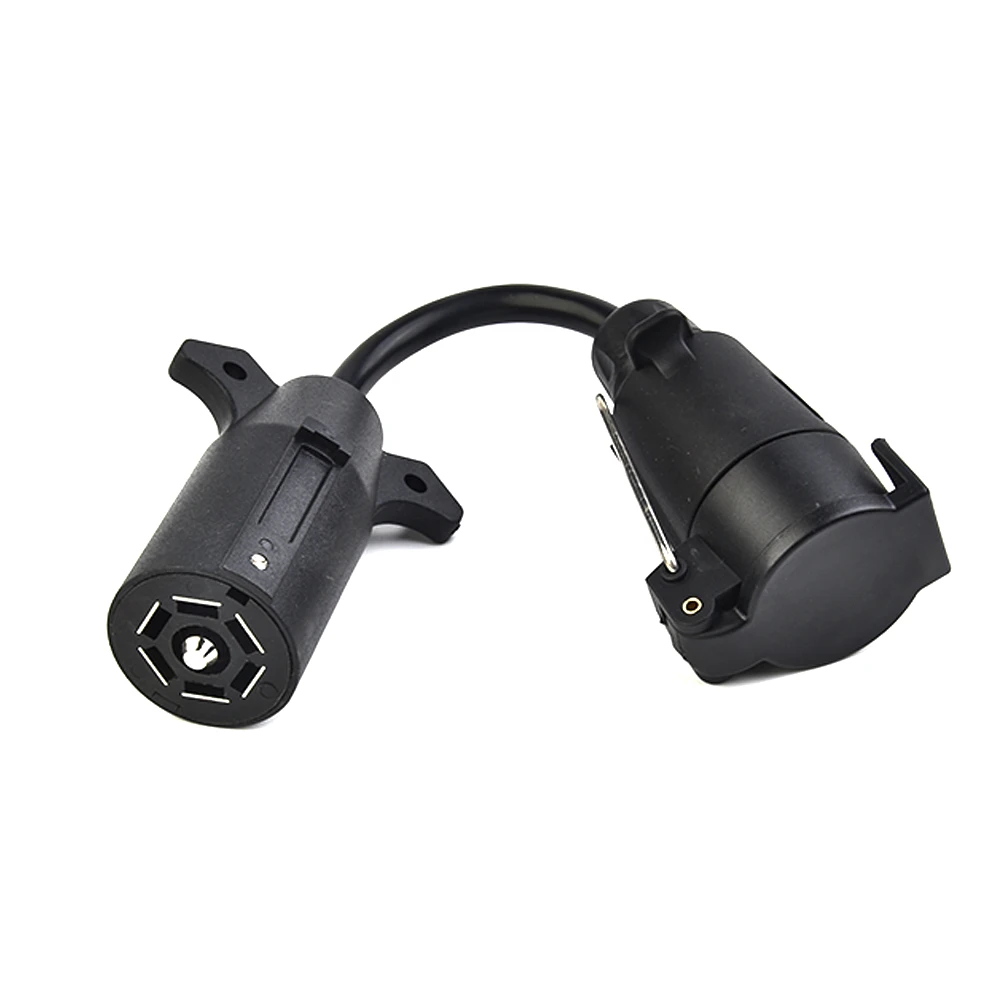 USA To EU Trailer Light Converter 7-Pole RV Blade Socket To 7-Pin Round ...