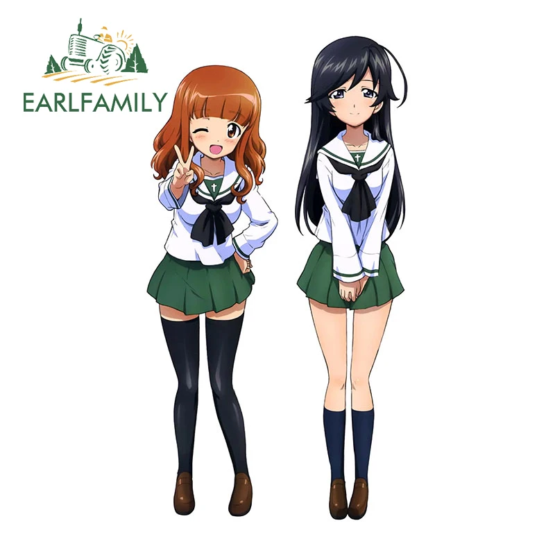 EARLFAMILY-13cm-x-7cm-for-Girls-Und-Panzer-Car-Stickers-Sunscreen-Funny ...