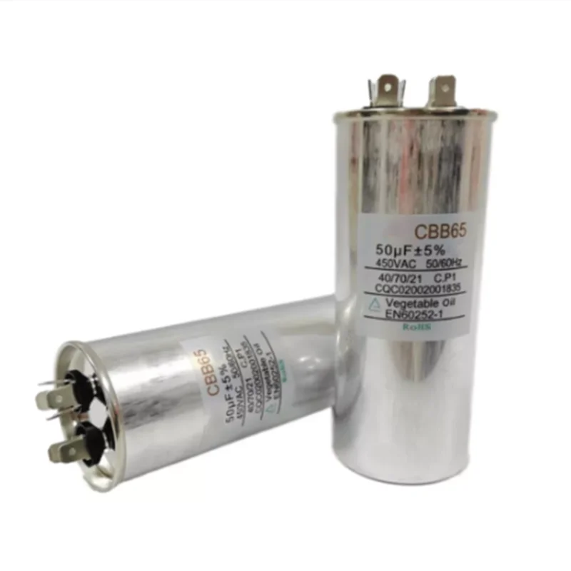 1Pc CBB65 450VAC 20/25/30/40/50/60/70/80uF AC Motor Start Capacitor Air ...