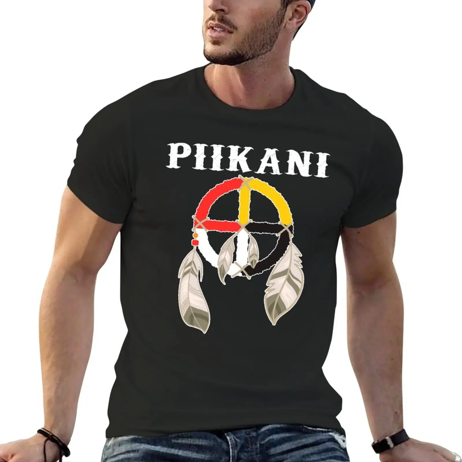 Piikani-Blackfeet-Tribe-Peigan-Nation-Native-Medicine-Wheel-T-Shirt ...