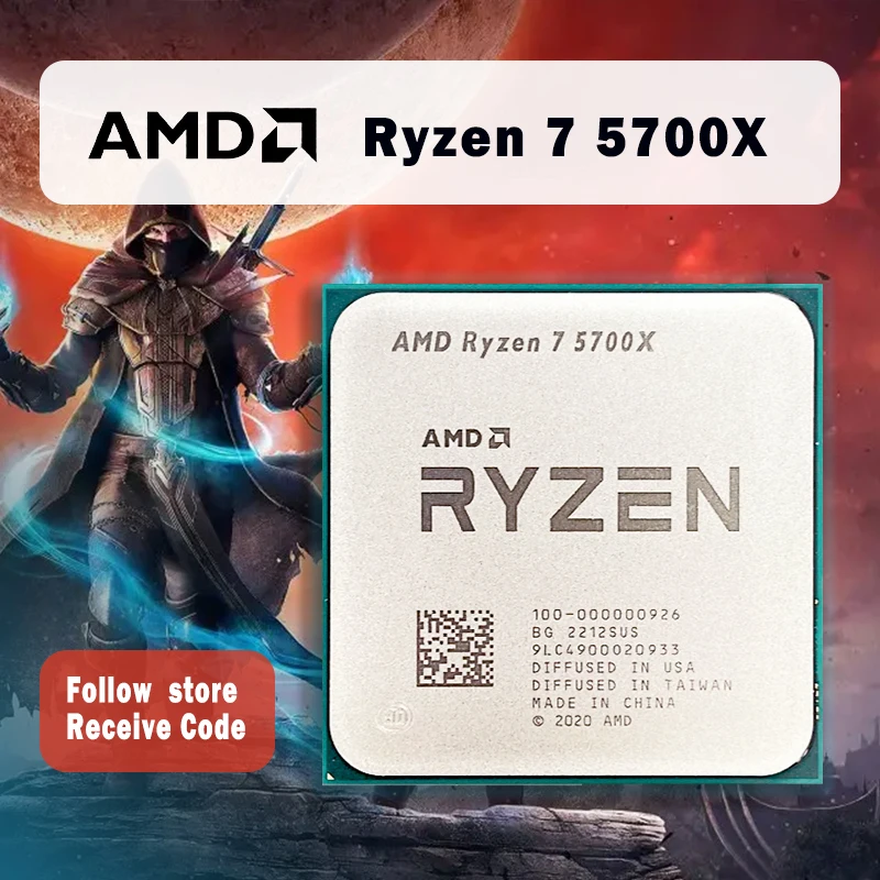 AMD Ryzen 7 5700X R7 5700X 3.4GHz 8-Core 16-Thread PCIE4.0 65W CPU ...