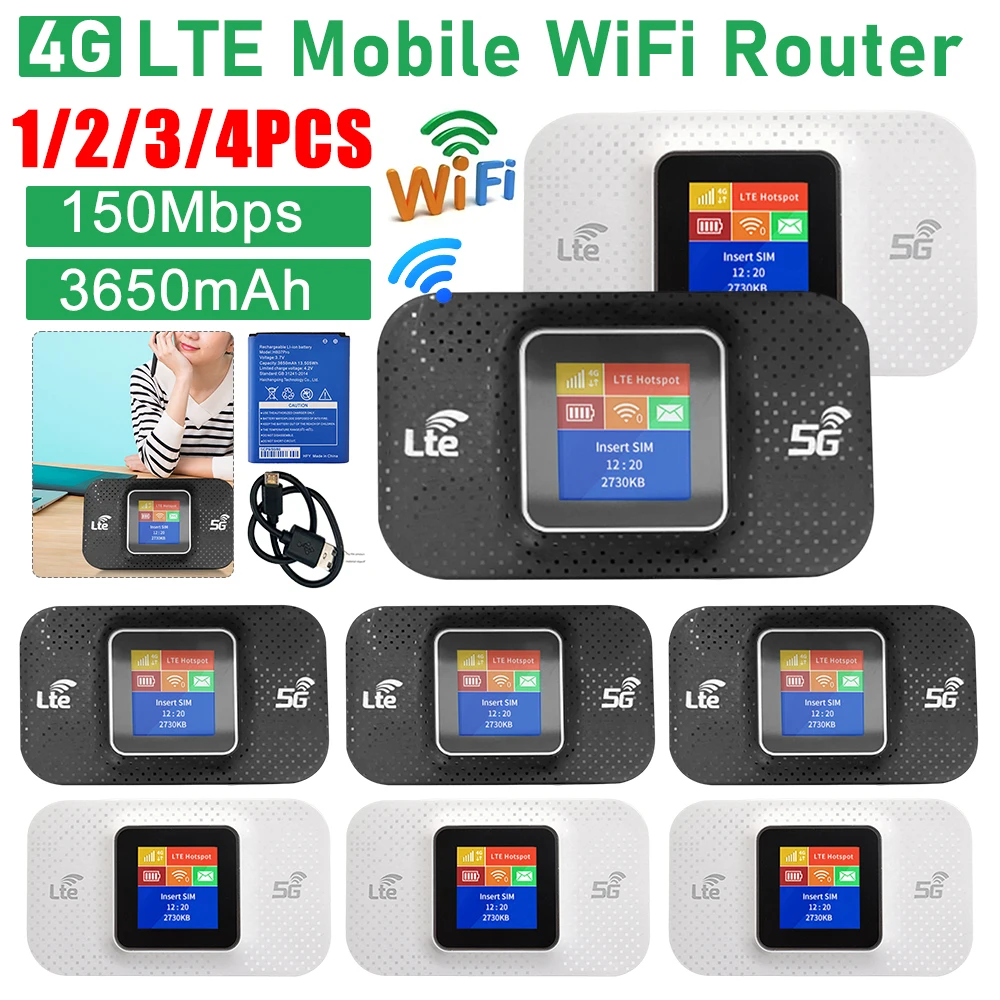 4G-Lte-WIFI-Router-Sim-Card-Slot-Wireless-Portable-Router-3650mAh ...