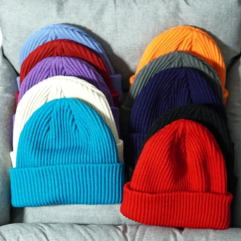 Solid-Color-Knitted-Beanies-for-Women-Men-Winter-Autumn-Outdoor-Keep ...
