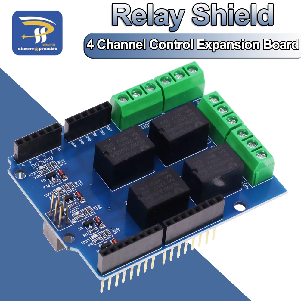 5V-4-Channel-Relay-Shield-Module-for-Arduino-UNO-R3-ARM-PIC-AVR-DSP ...