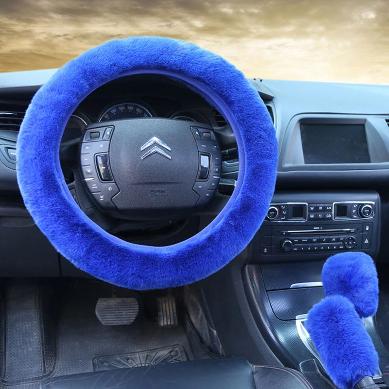 Artificial-Rabbit-Fur-Car-Steering-Wheel-Cover-Warm-Winter-Car ...