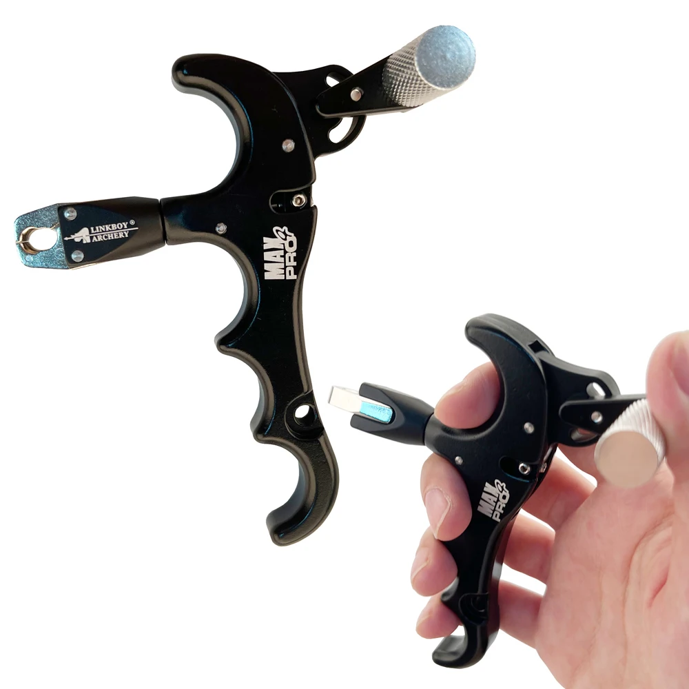 1PCS Linkboy Archery Arrow Release Aid 4 Finger Grip Trigger Compound ...